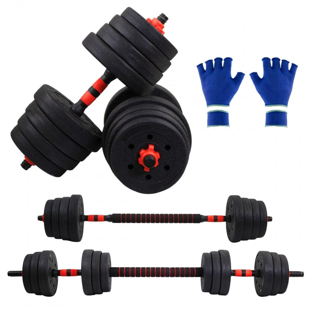 Par de halteres 30 kg | Ajustável | 2 em 1 | Barra de conexão | Portát ...